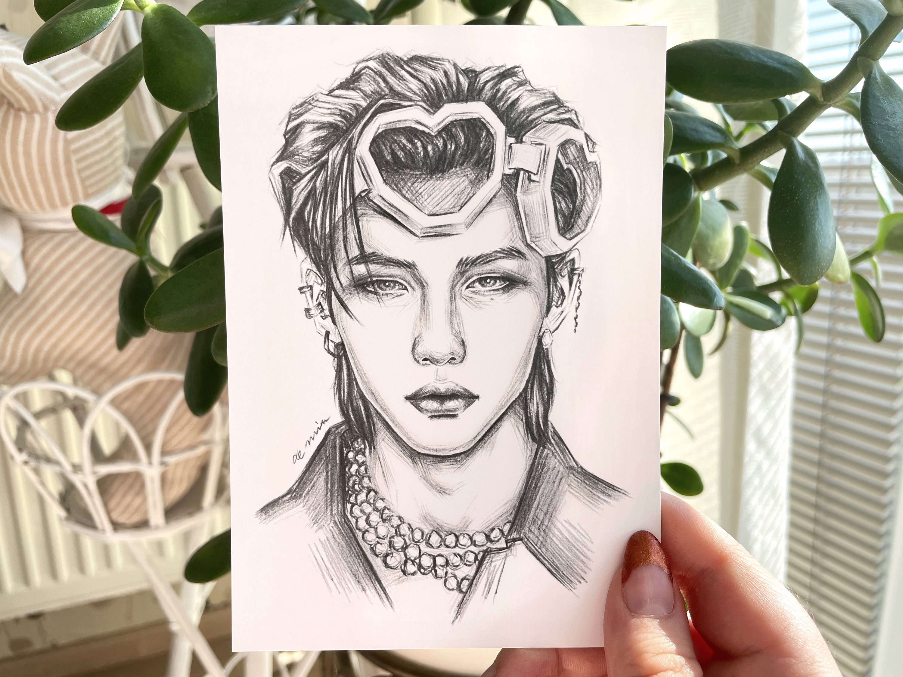 Stray Kids Hwang Hyunjin Maniac - A6 Pencil Drawing Art Print (SKZ ...