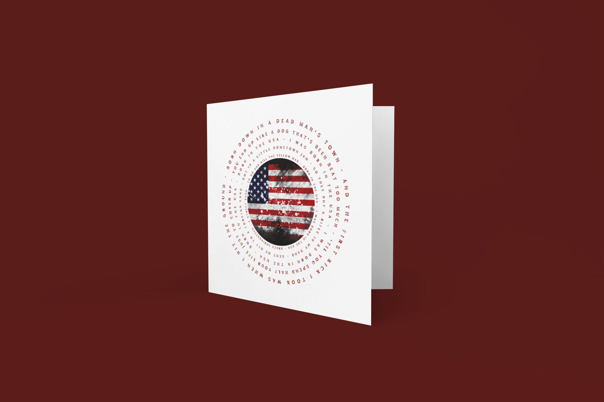 Bruce Springsteen Inspired Greeting Card and A4 Print With - Etsy