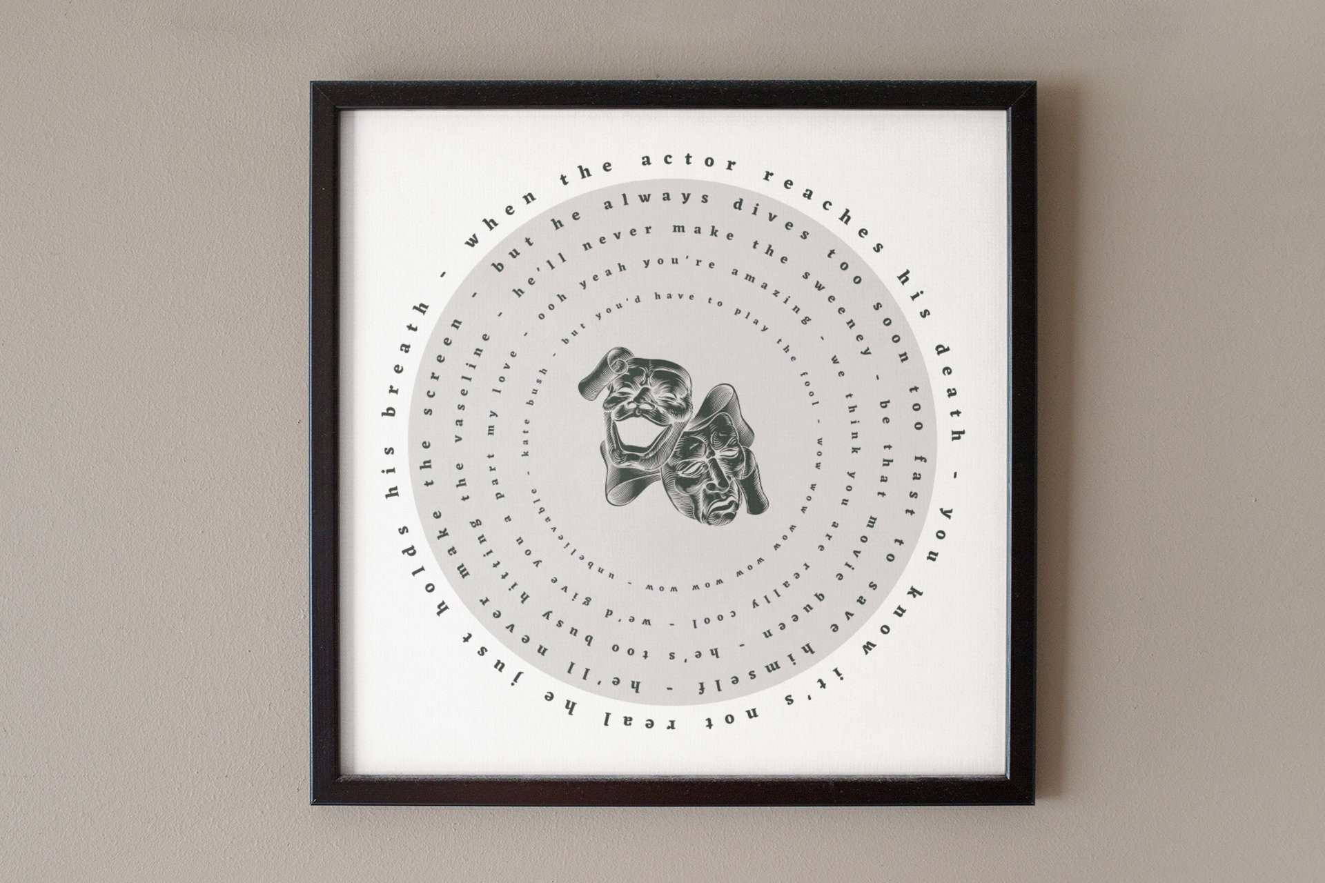 Kate Bush Inspired Greeting Card and A4 Print With Lyrics From - Etsy UK