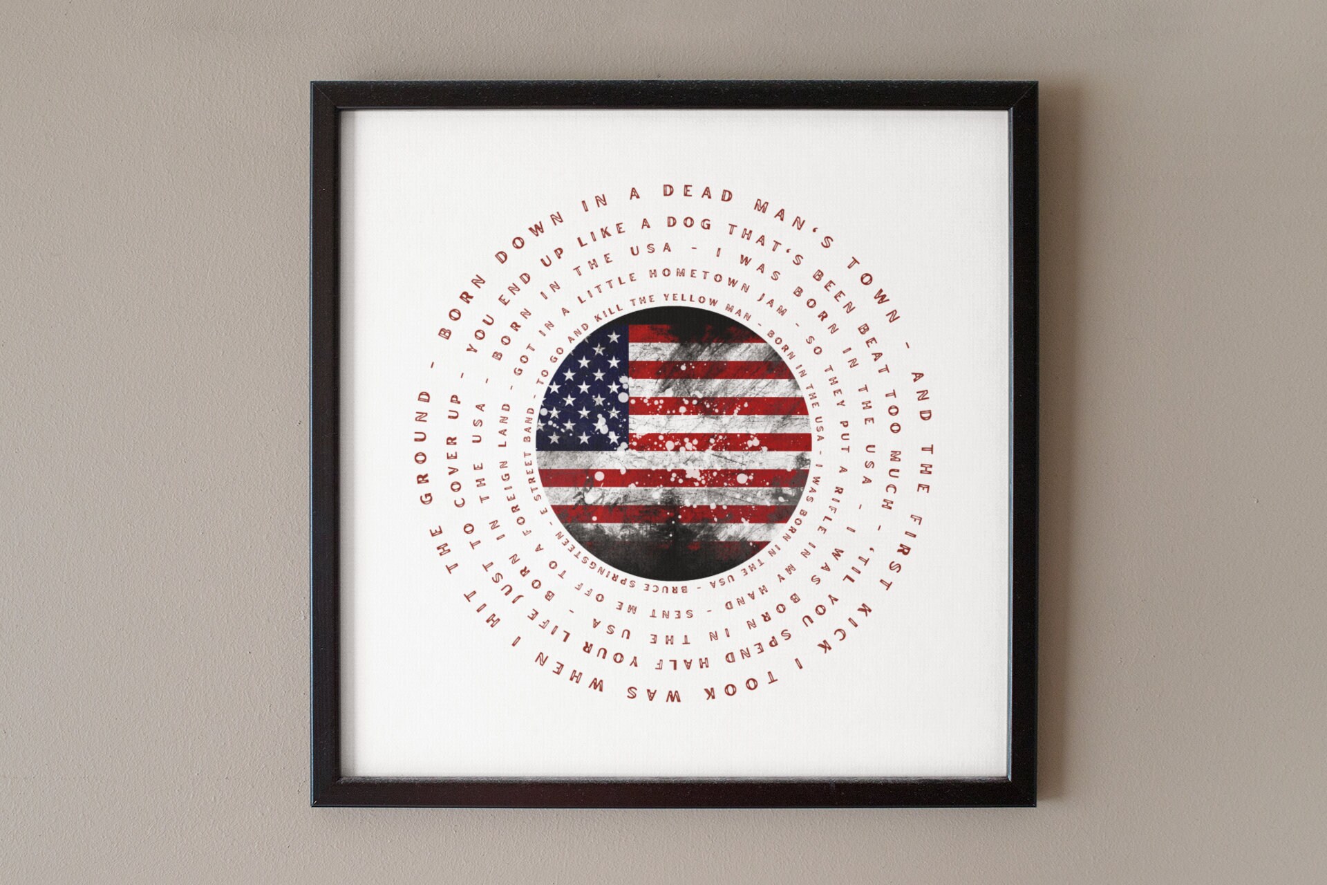 Bruce Springsteen Inspired Greeting Card and A4 Print With - Etsy