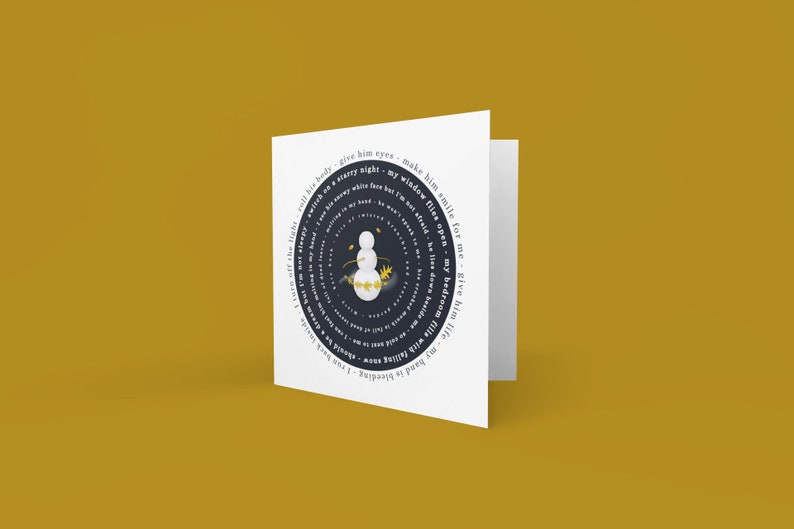 Kate Bush Inspired Christmas Card and A4 Print With Lyrics - Etsy UK