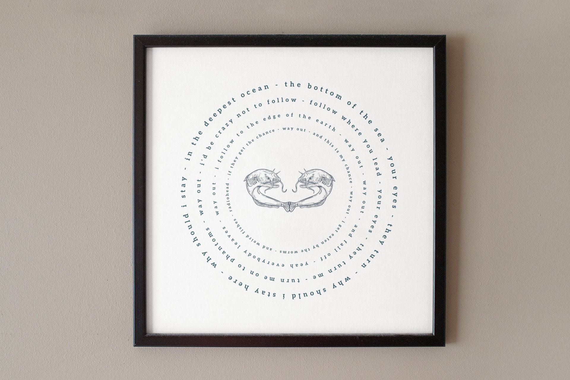 Radiohead Inspired Greeting Card and A4 Print With Lyrics From - Etsy