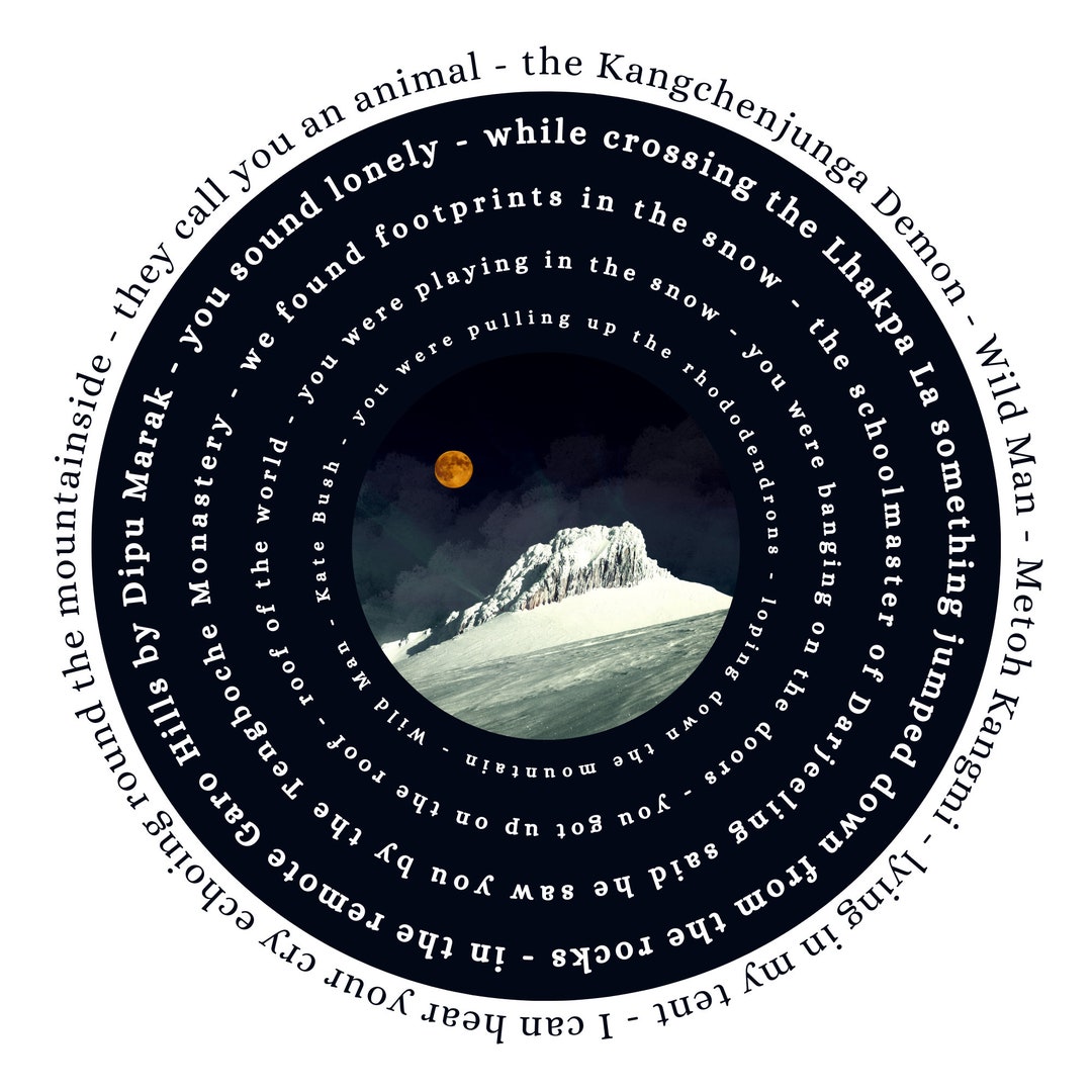Kate Bush Inspired Christmas Card and A4 Print With Lyrics From Wild ...
