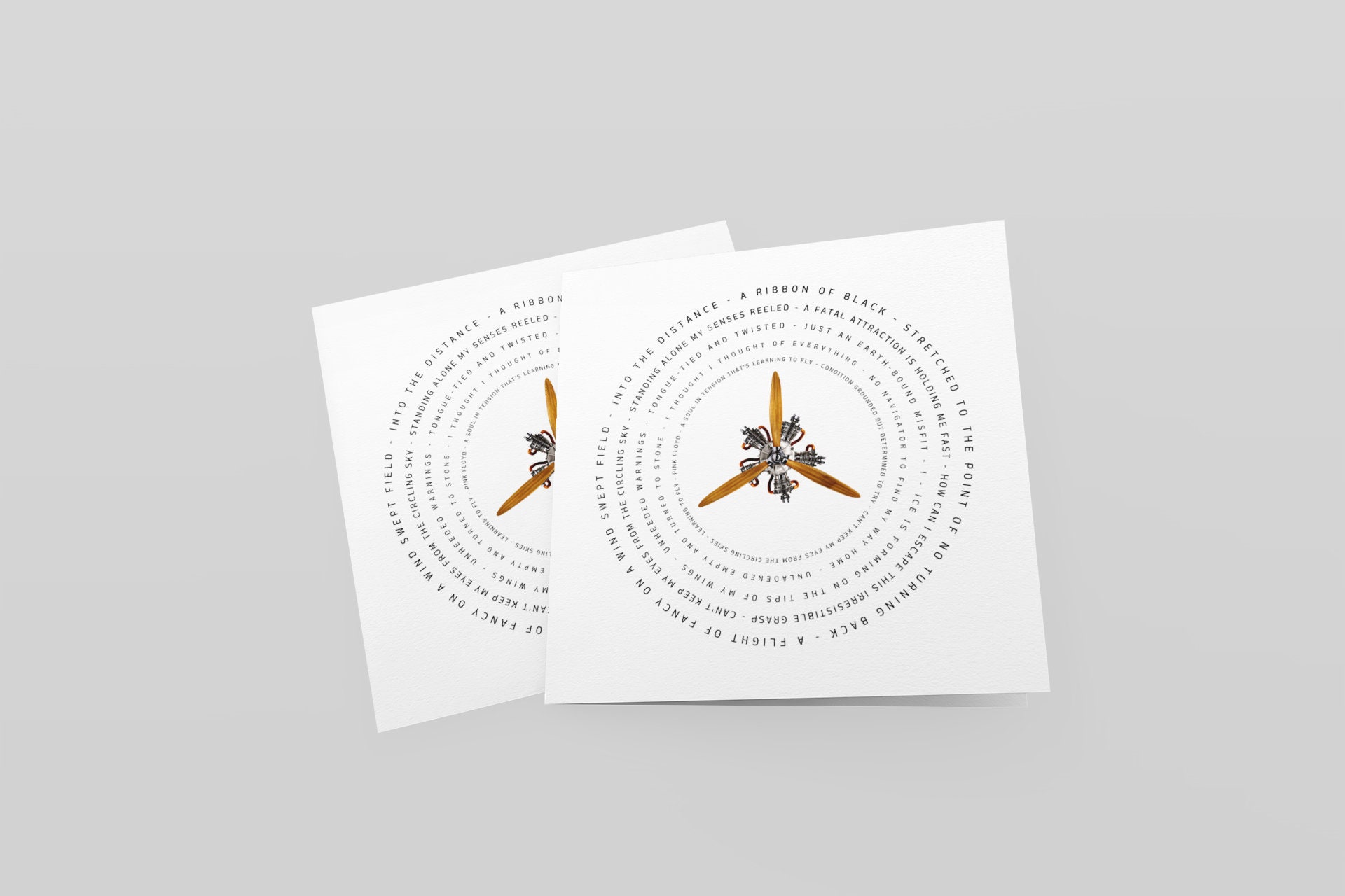 Pink Floyd Inspired Greeting Card and A4 Print With Lyrics - Etsy