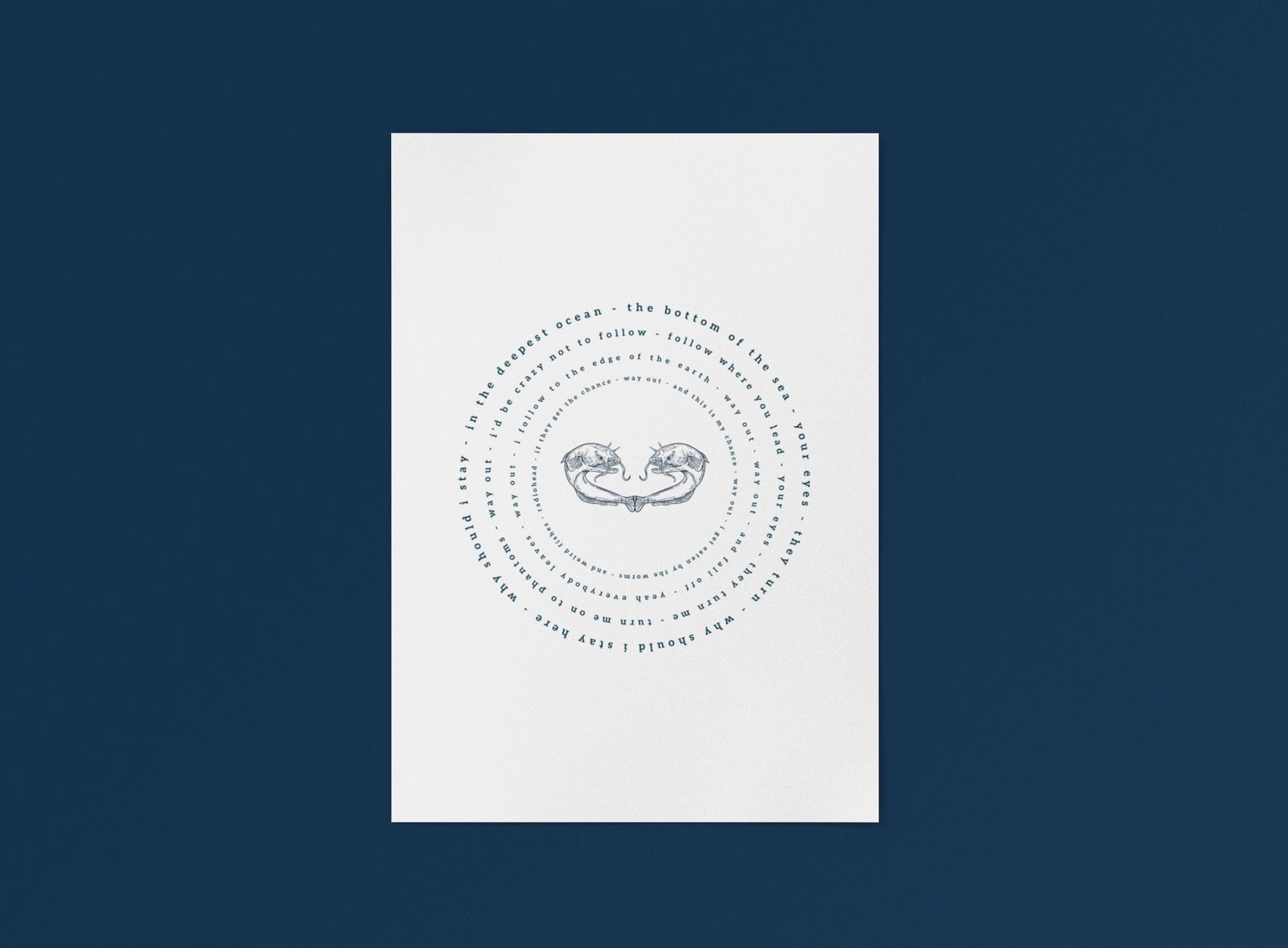 Radiohead Inspired Greeting Card and A4 Print With Lyrics From - Etsy