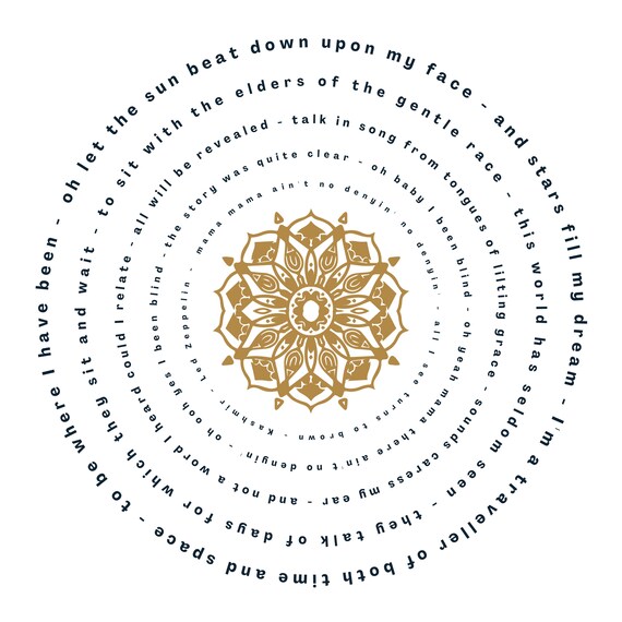 Led Zeppelin Inspired Greeting Card and A4 Print With Lyrics - Etsy