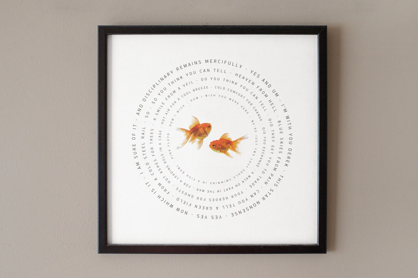 Pink Floyd Inspired Greeting Card and A4 Print With Lyrics - Etsy