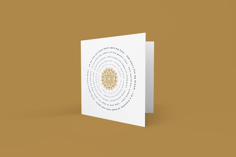 Led Zeppelin Inspired Greeting Card and A4 Print With Lyrics - Etsy