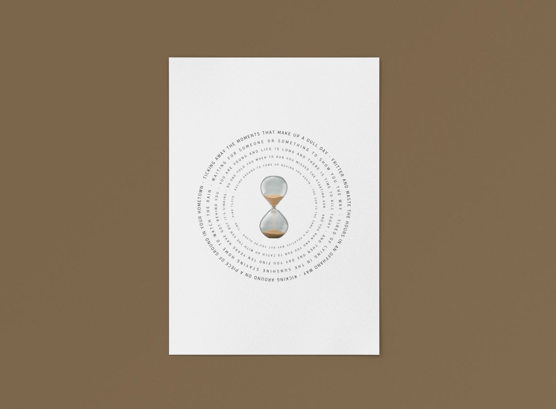 Pink Floyd Inspired Greeting Card and A4 Print With Lyrics - Etsy