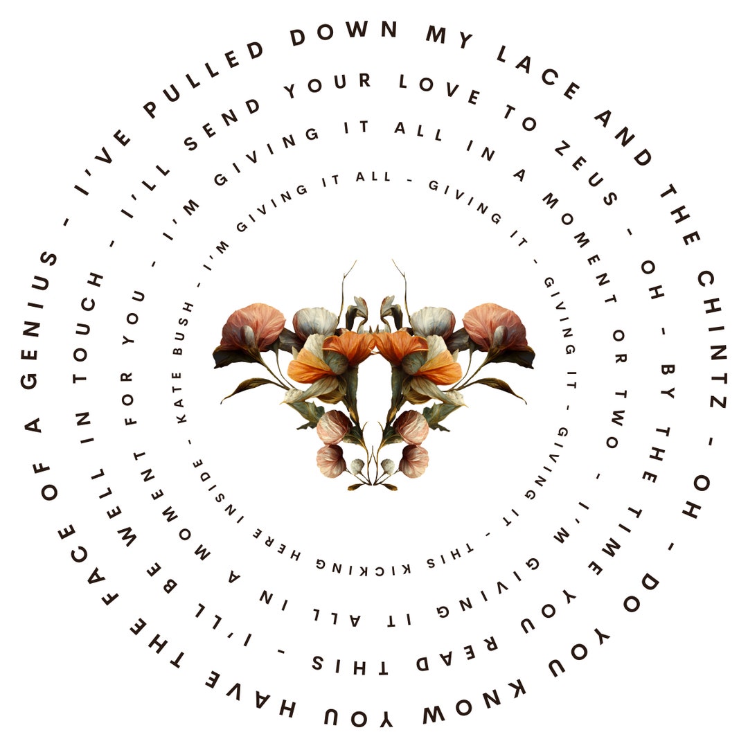 Kate Bush Inspired Greeting Card and A4 Print With Lyrics From the Kick ...