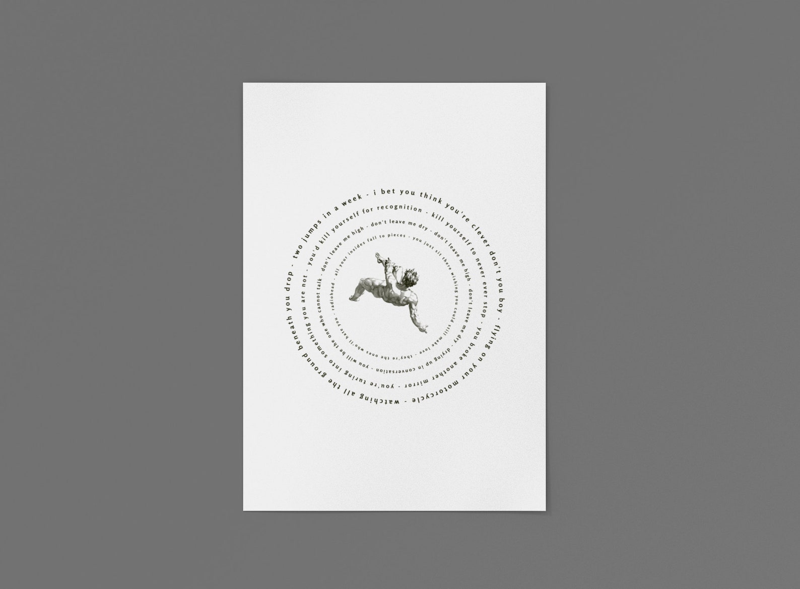 Radiohead Inspired Greeting Card and A4 Print With Lyrics From - Etsy