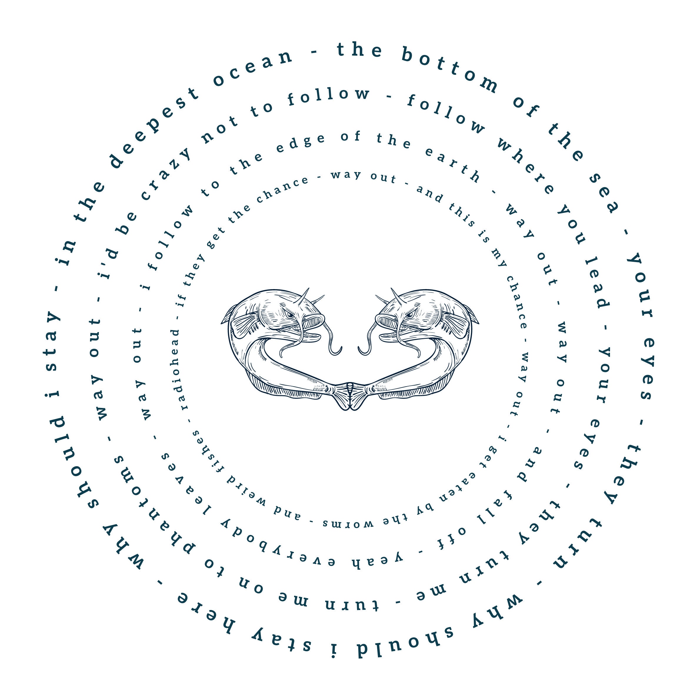 Radiohead Inspired Greeting Card and A4 Print With Lyrics From - Etsy