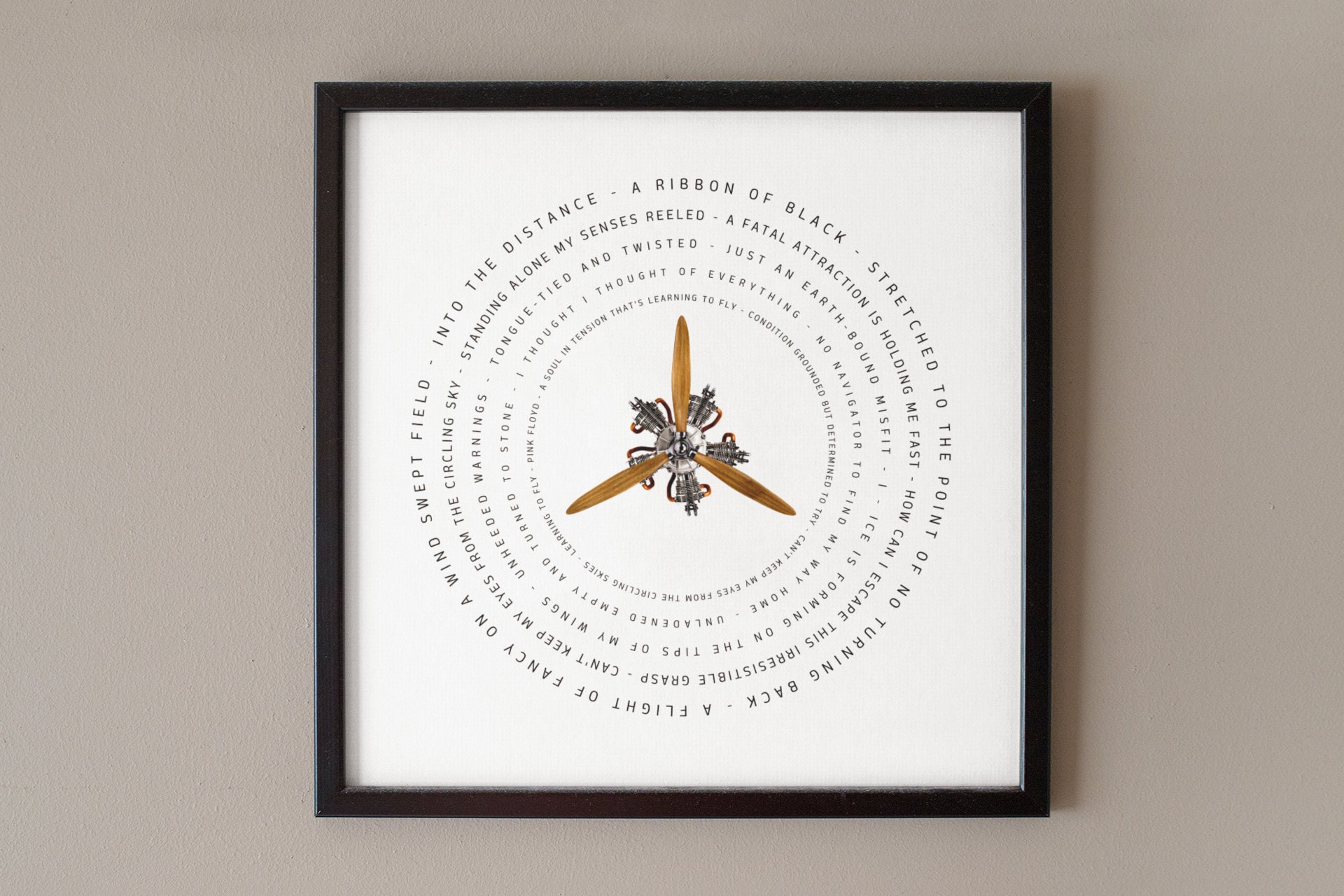 Pink Floyd Inspired Greeting Card and A4 Print With Lyrics - Etsy