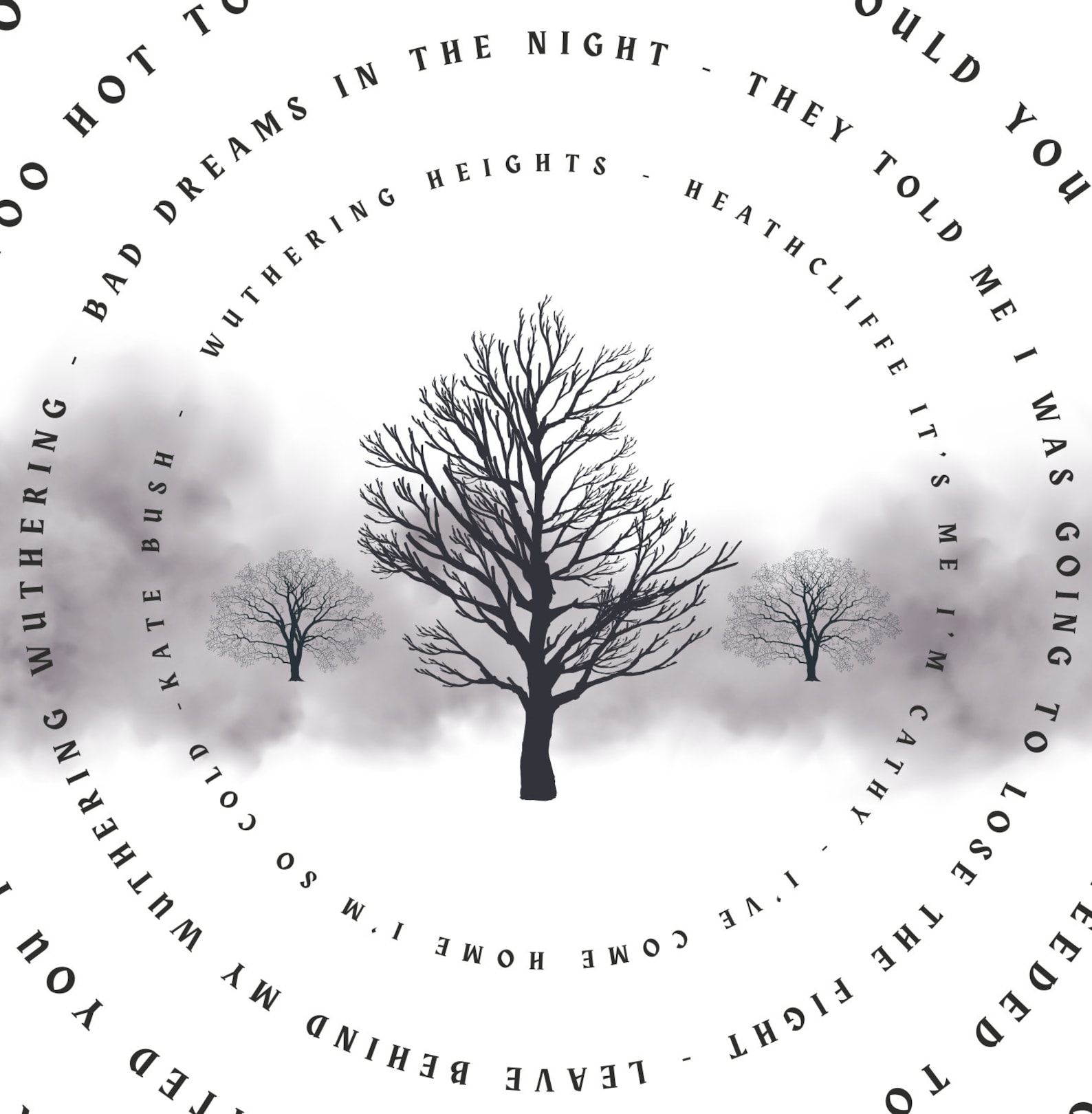 Kate Bush Inspired Greeting Card and A4 Print With Lyrics From ...