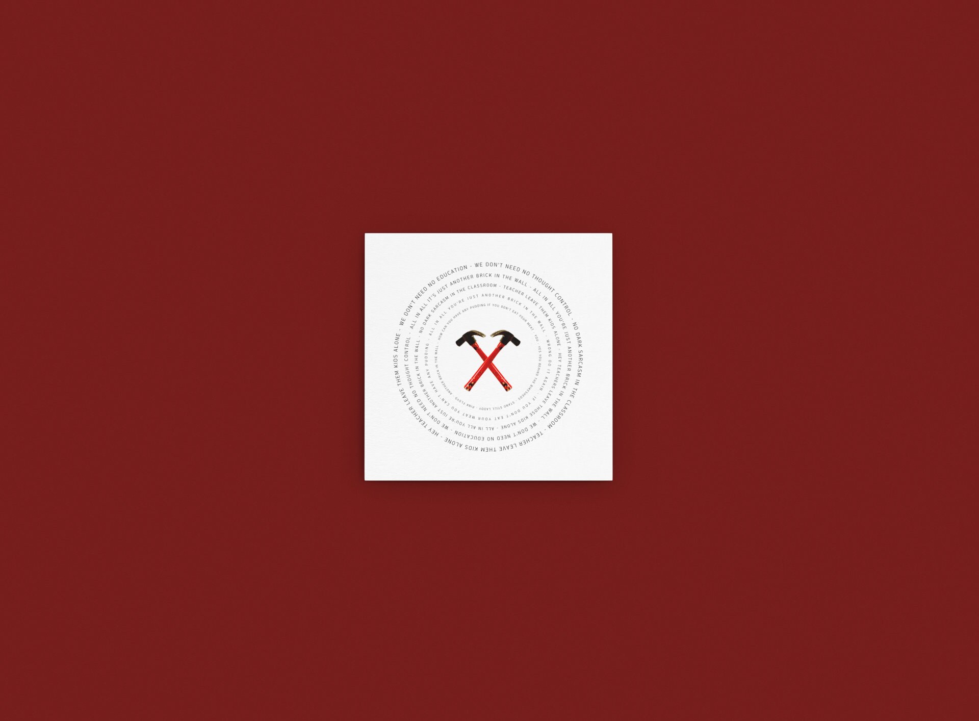 Pink Floyd Inspired Greeting Card and A4 Print With Lyrics - Etsy