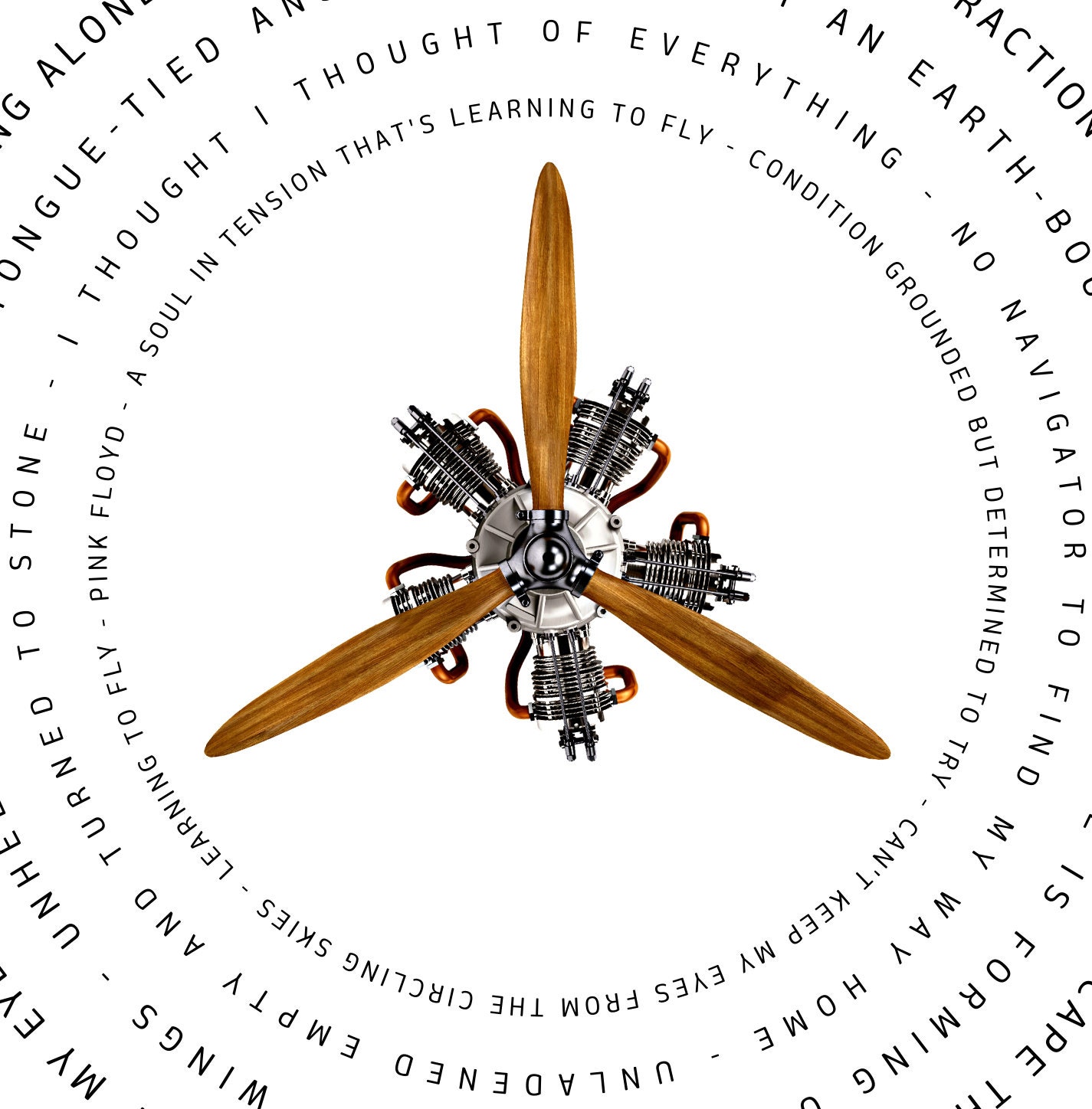 Pink Floyd Inspired Greeting Card and A4 Print With Lyrics - Etsy