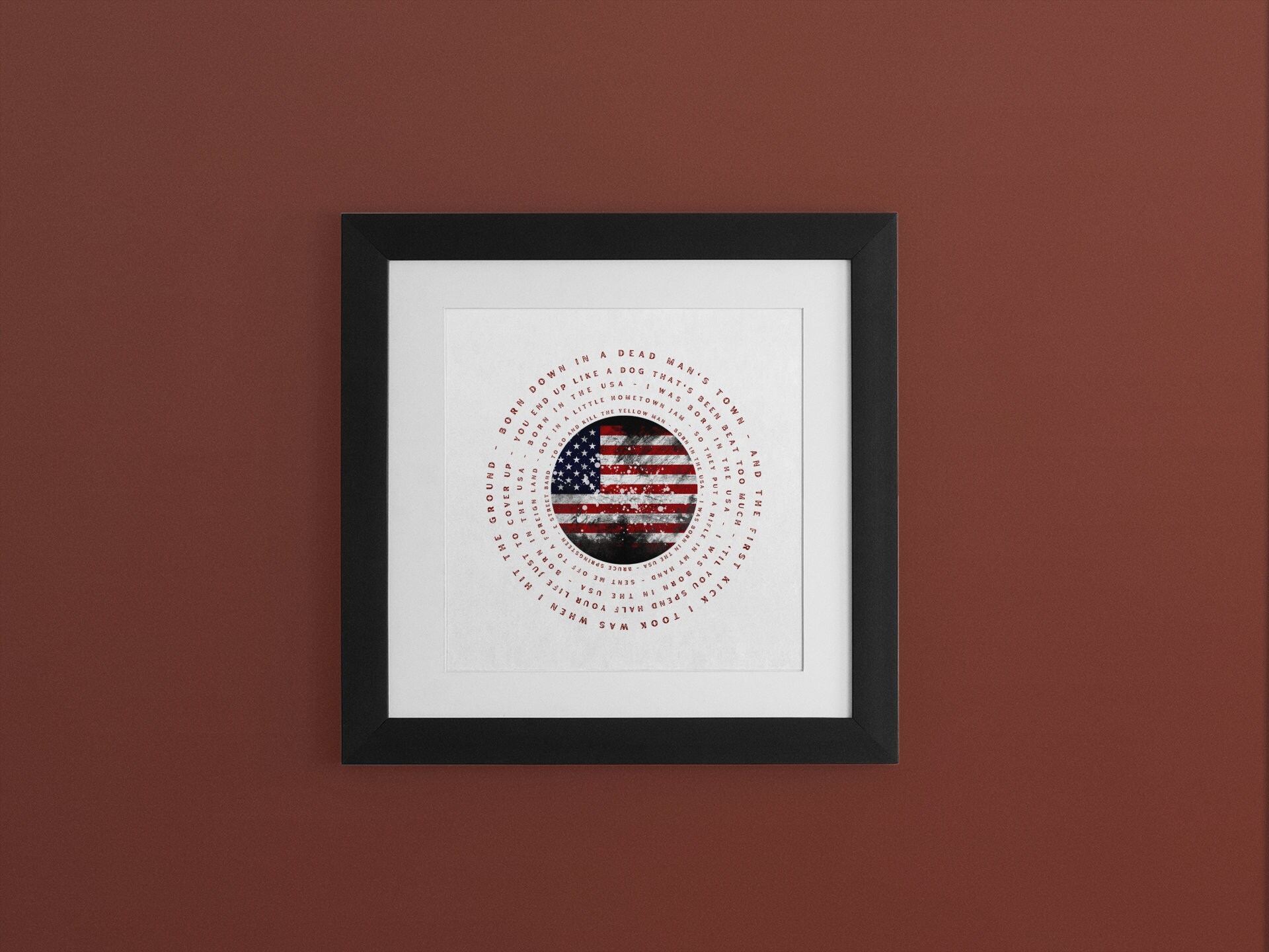 Bruce Springsteen Inspired Greeting Card and A4 Print With - Etsy