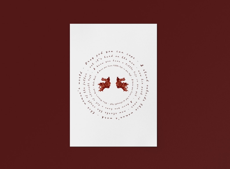 Kate Bush Inspired Greeting Card and A4 Print With Lyrics From This ...