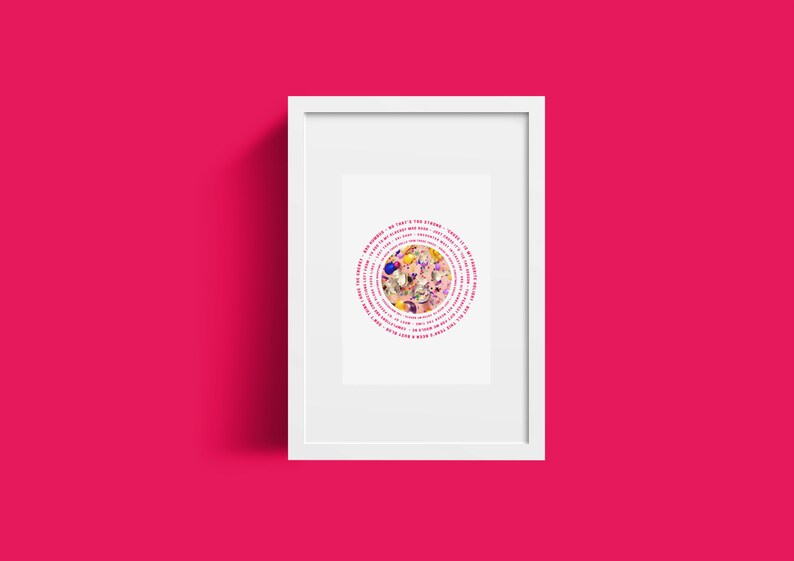 The Waitresses Inspired Christmas Card and A4 Print With Lyrics From ...