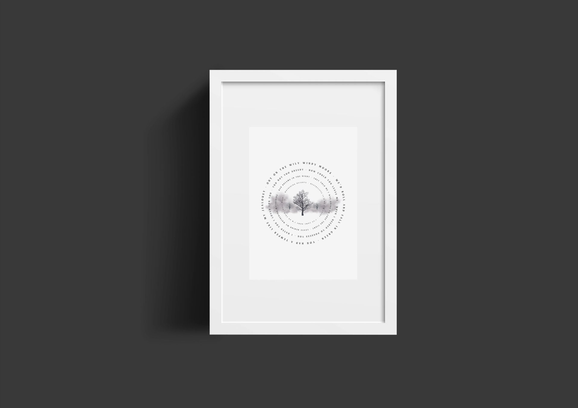 Kate Bush Inspired Greeting Card and A4 Print With Lyrics From ...