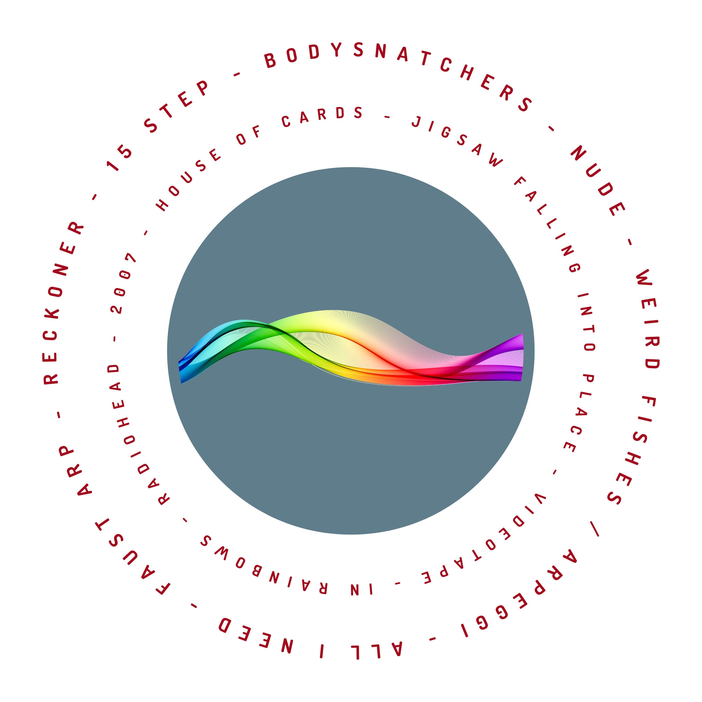 Radiohead Inspired Greeting Card and A4 Print in Rainbows - Etsy