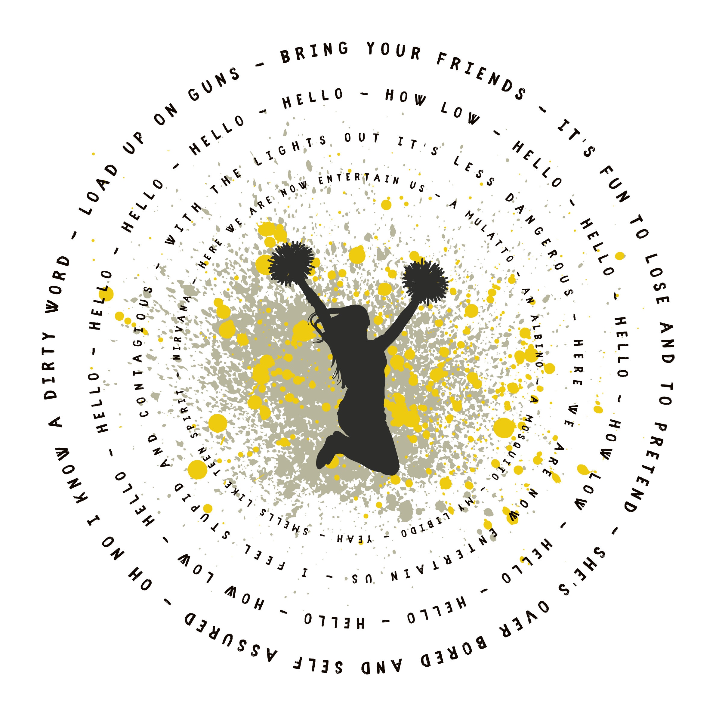 Nirvana Inspired Greeting Card and A4 Print With Lyrics From - Etsy