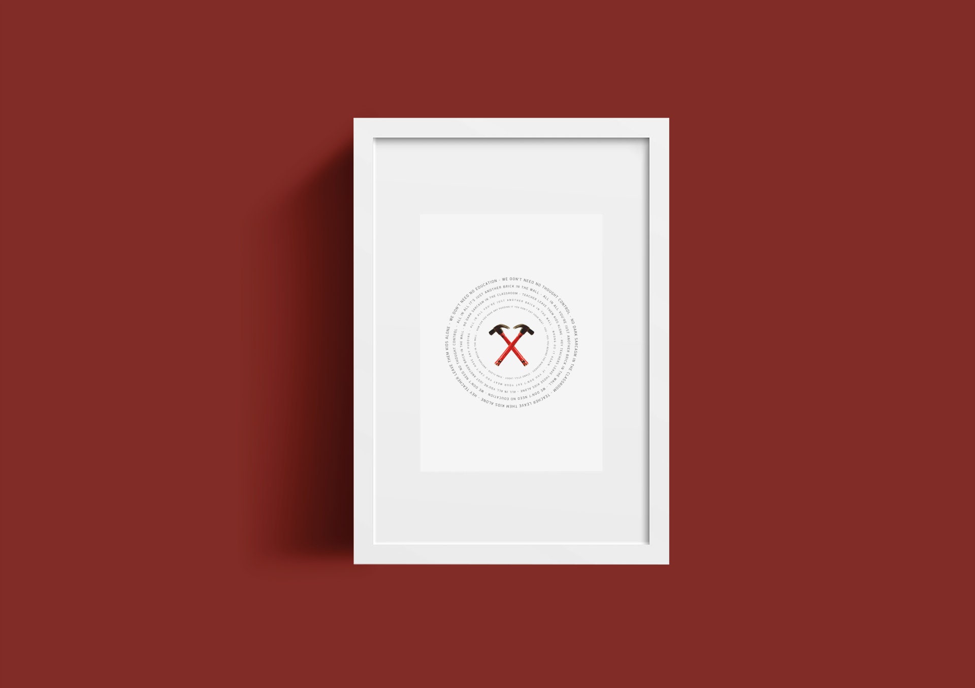 Pink Floyd Inspired Greeting Card and A4 Print With Lyrics - Etsy