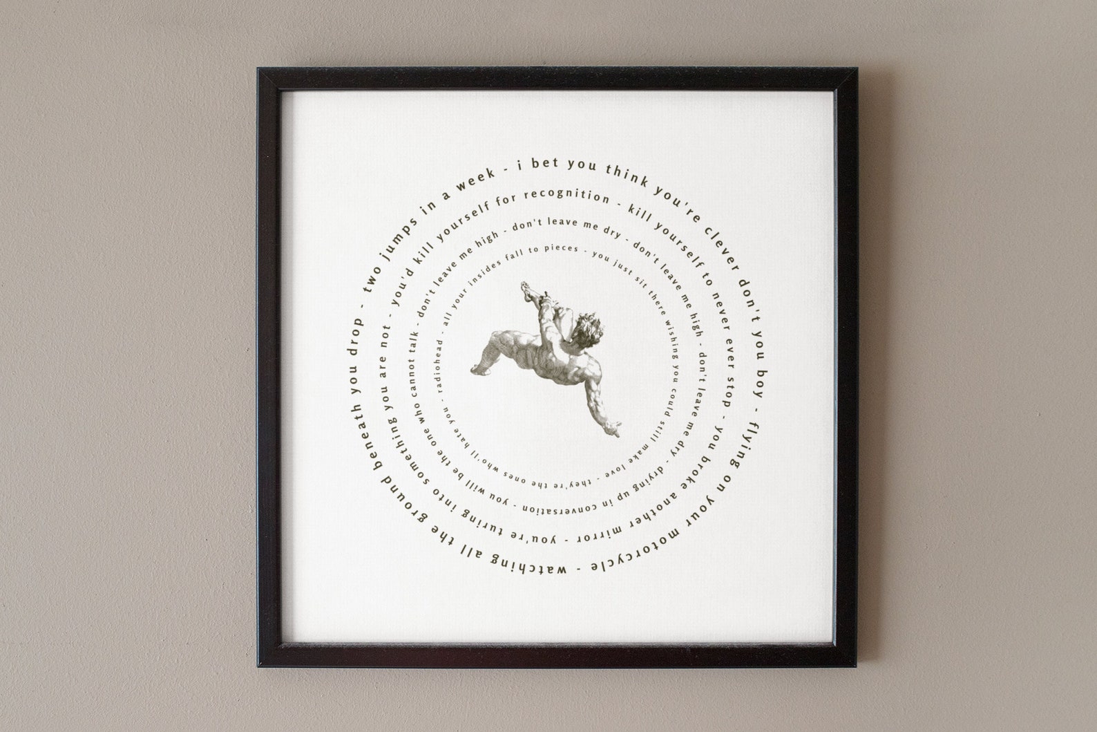 Radiohead Inspired Greeting Card and A4 Print With Lyrics From - Etsy