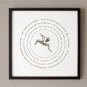 Radiohead Inspired Greeting Card and A4 Print With Lyrics From High and ...