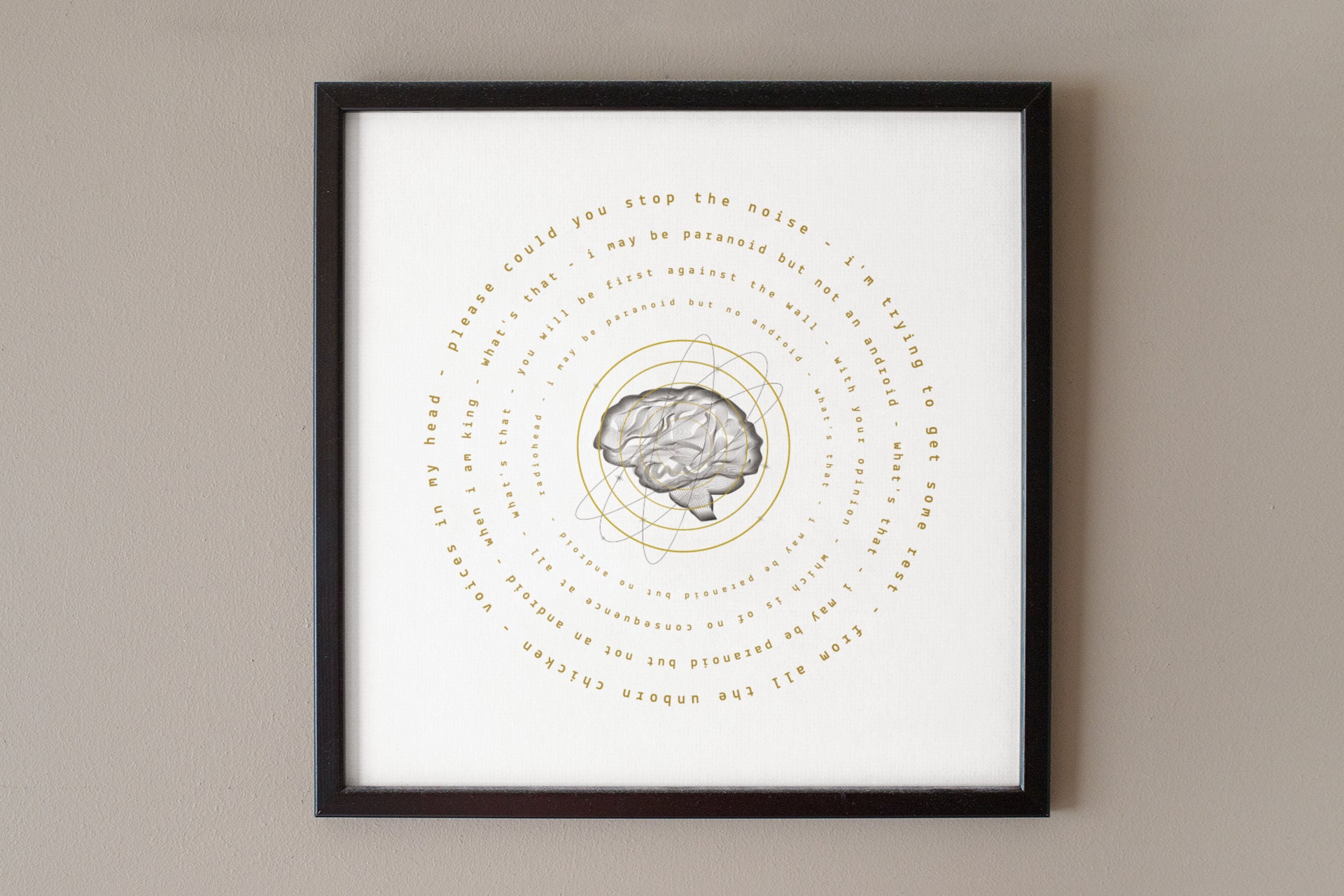 Radiohead Inspired Greeting Card and A4 Print With Lyrics From - Etsy