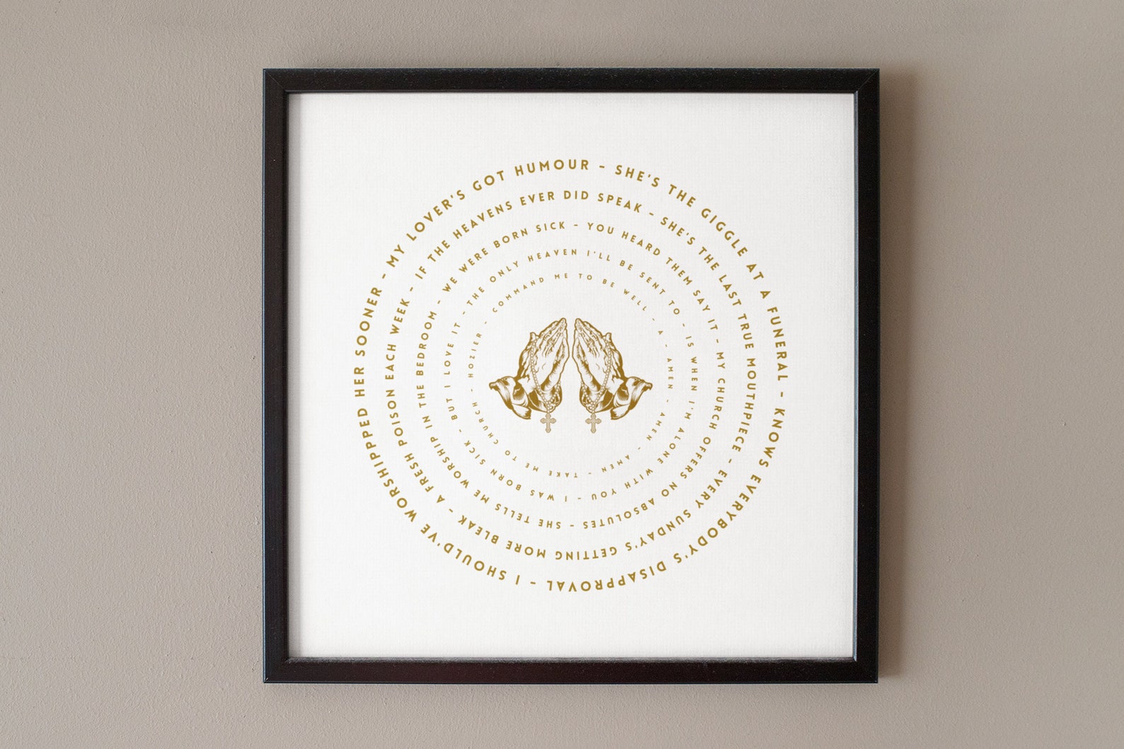 Hozier Inspired Greeting Card and A4 Print With Lyrics From - Etsy