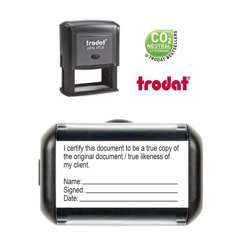 Certified True Copy & True Likeness Self Inking Rubber Stamp | Legal ...