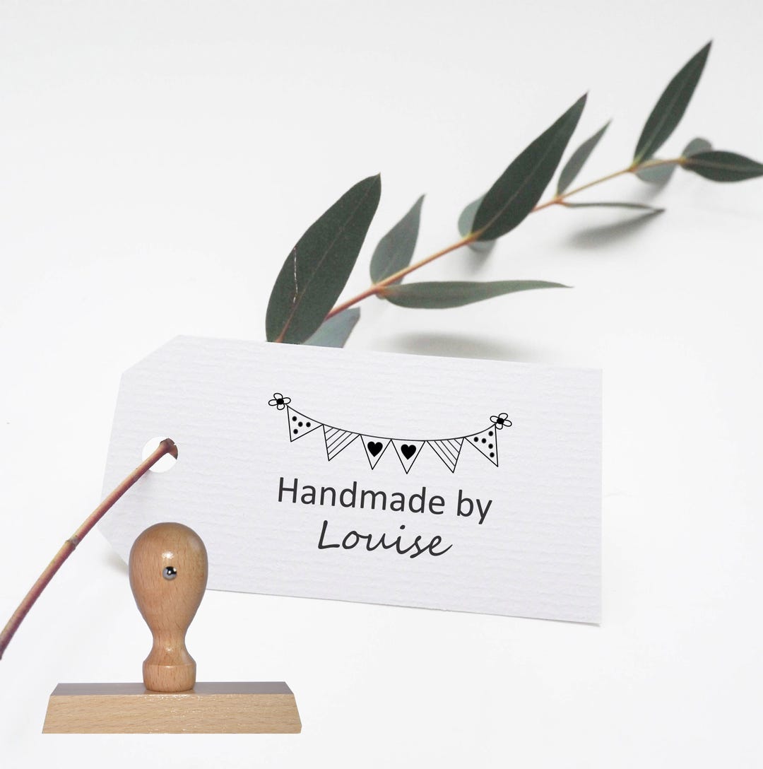 Personalized Bunting Rubber Stamp: Custom Name Card Making - Etsy