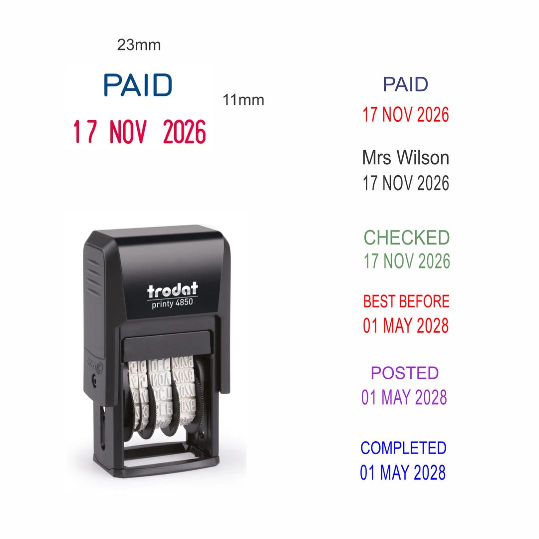 Personalized Date Stamp: Custom Text, Office & Teacher Use, Add Your ...