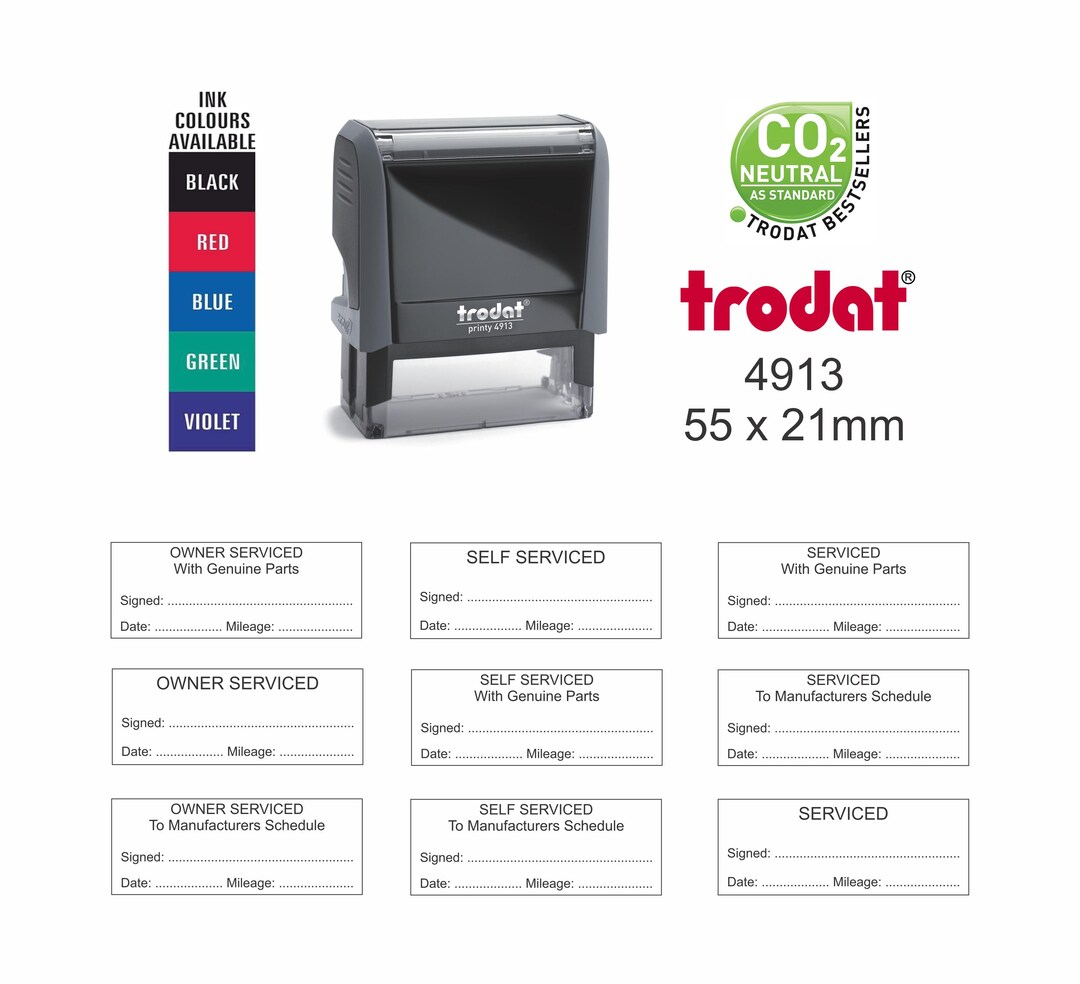 Serviced Self Inking Rubber Stamp, Owner Serviced Stamp, Self Serviced ...