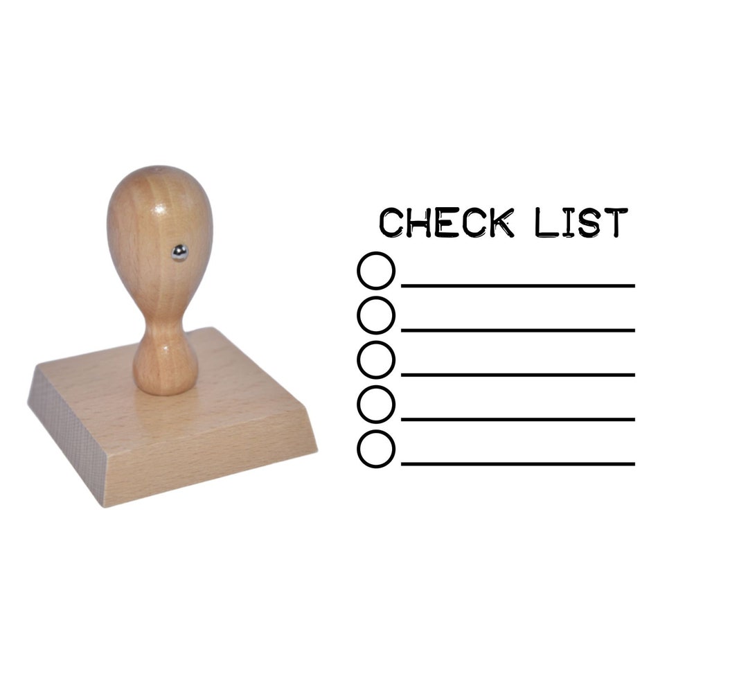 Checklist Rubber Stamp: Planner, Journaling, Scrapbooking (70x70mm ...