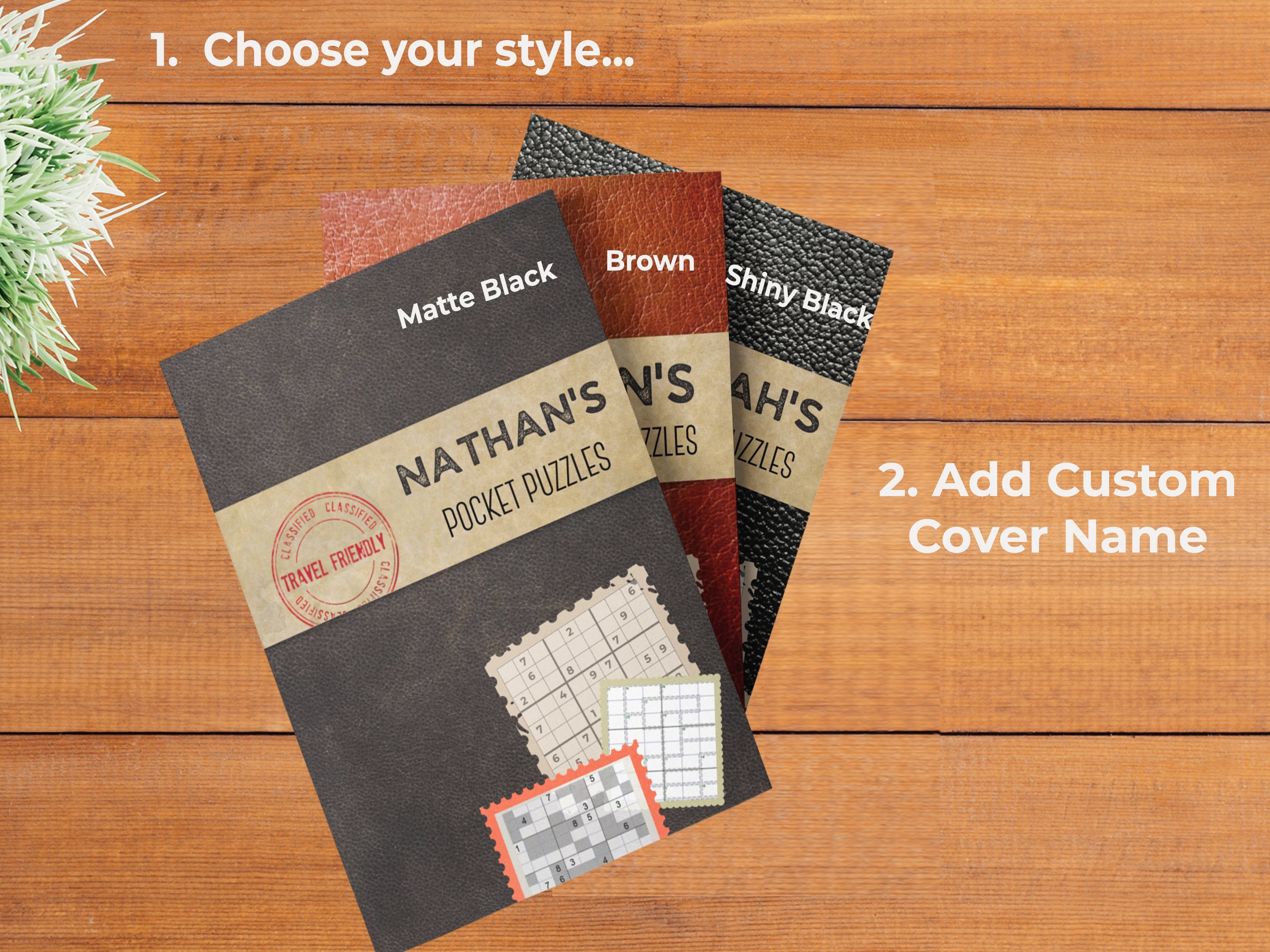 Personalized Travel Puzzle Book - Compact Travel-friendly Pocket Sudoku ...