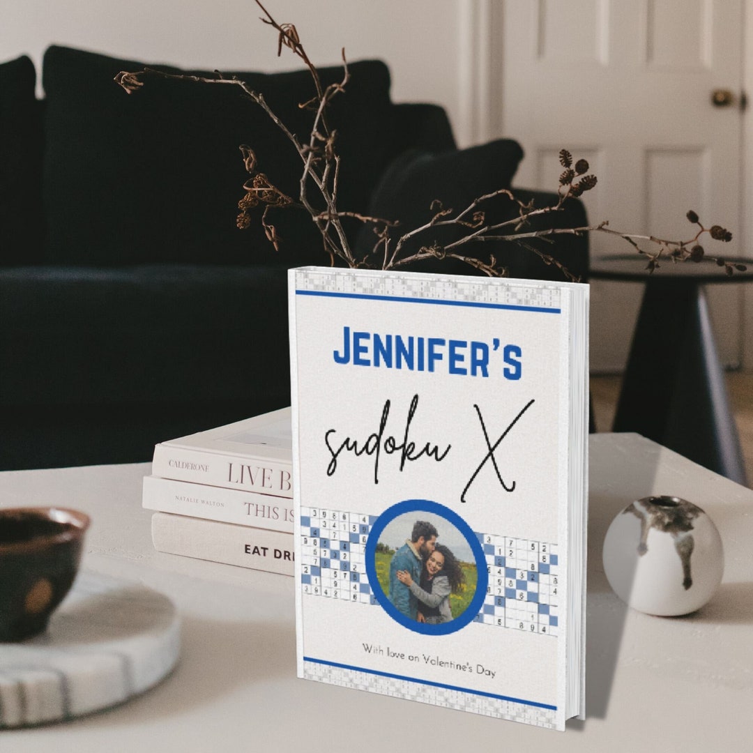 Personalized Sudoku Book Gift | Sudoku X - Challenging Custom Puzzle ...