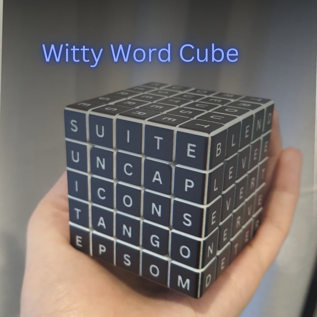 Witty Word Cube | 5x5 Cube Game Where Word Scramble Meets Cubing ...