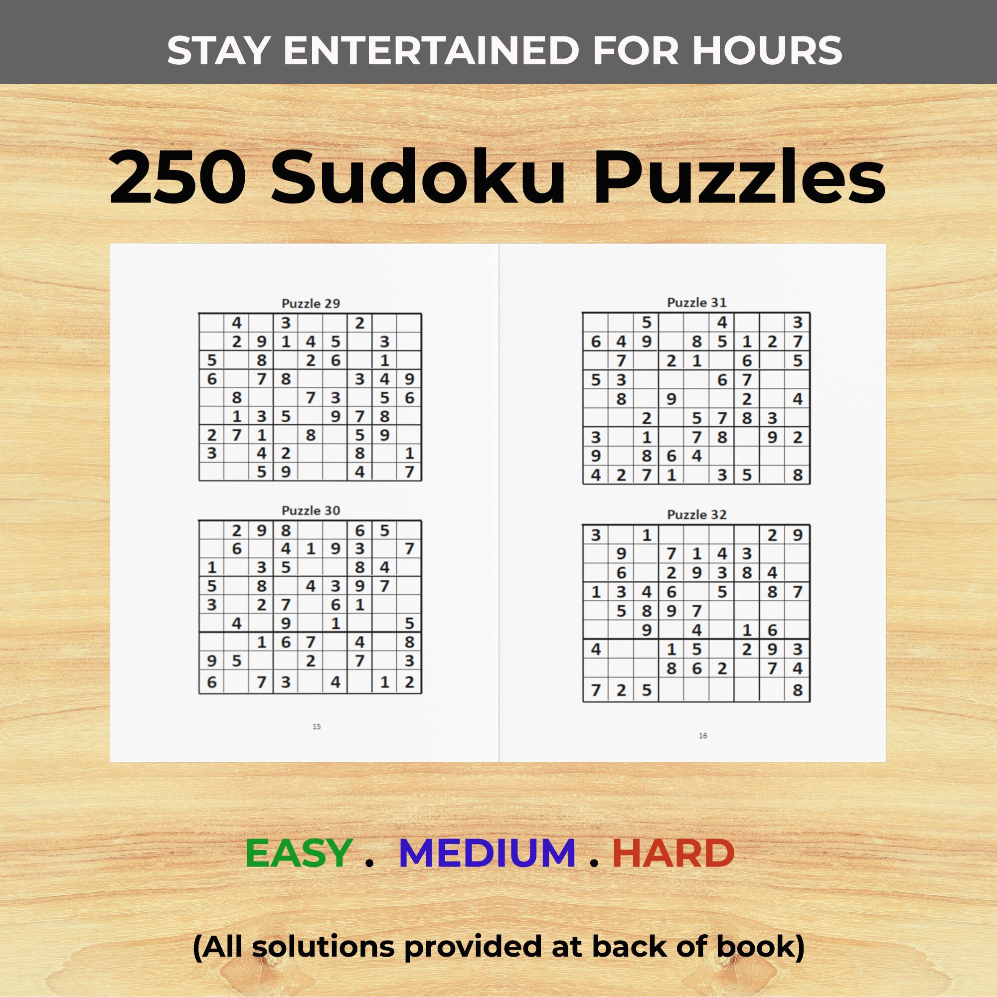 Custom Sudoku Book - Add Your Own Photo and Name to Cover - Hard Sudoku ...