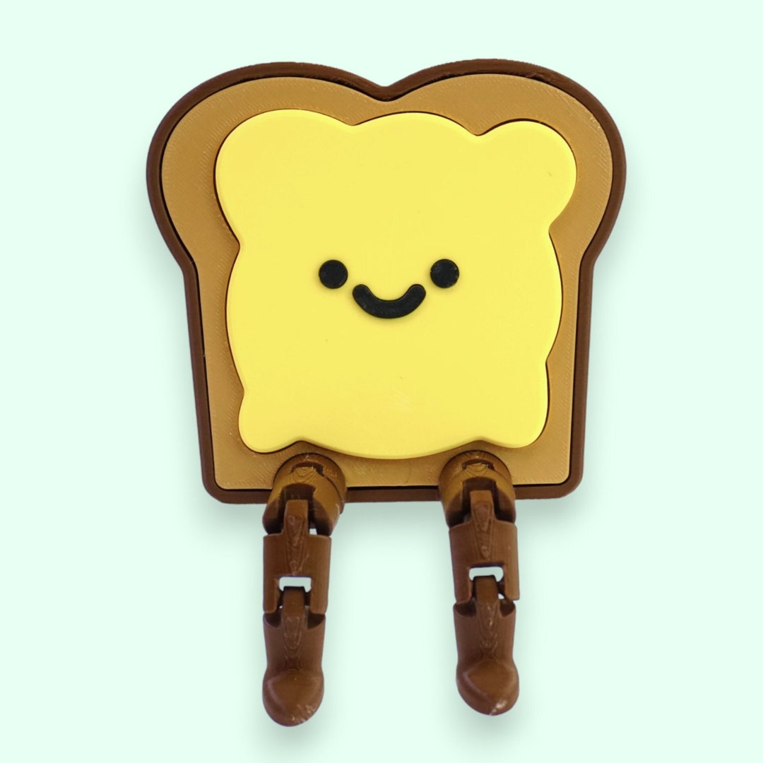 Toast Figure: 3D Printed Toy, Kitchen Shelf Decor - Etsy Canada