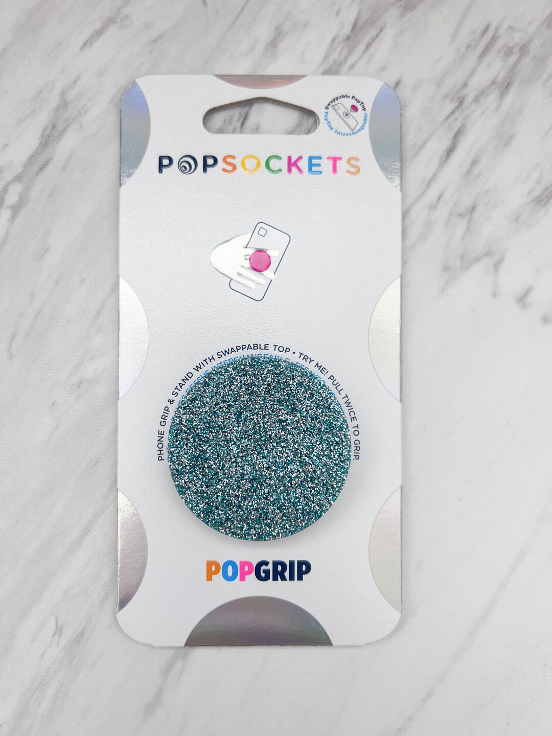 Light Blue Glitter Phone Stand - Etsy