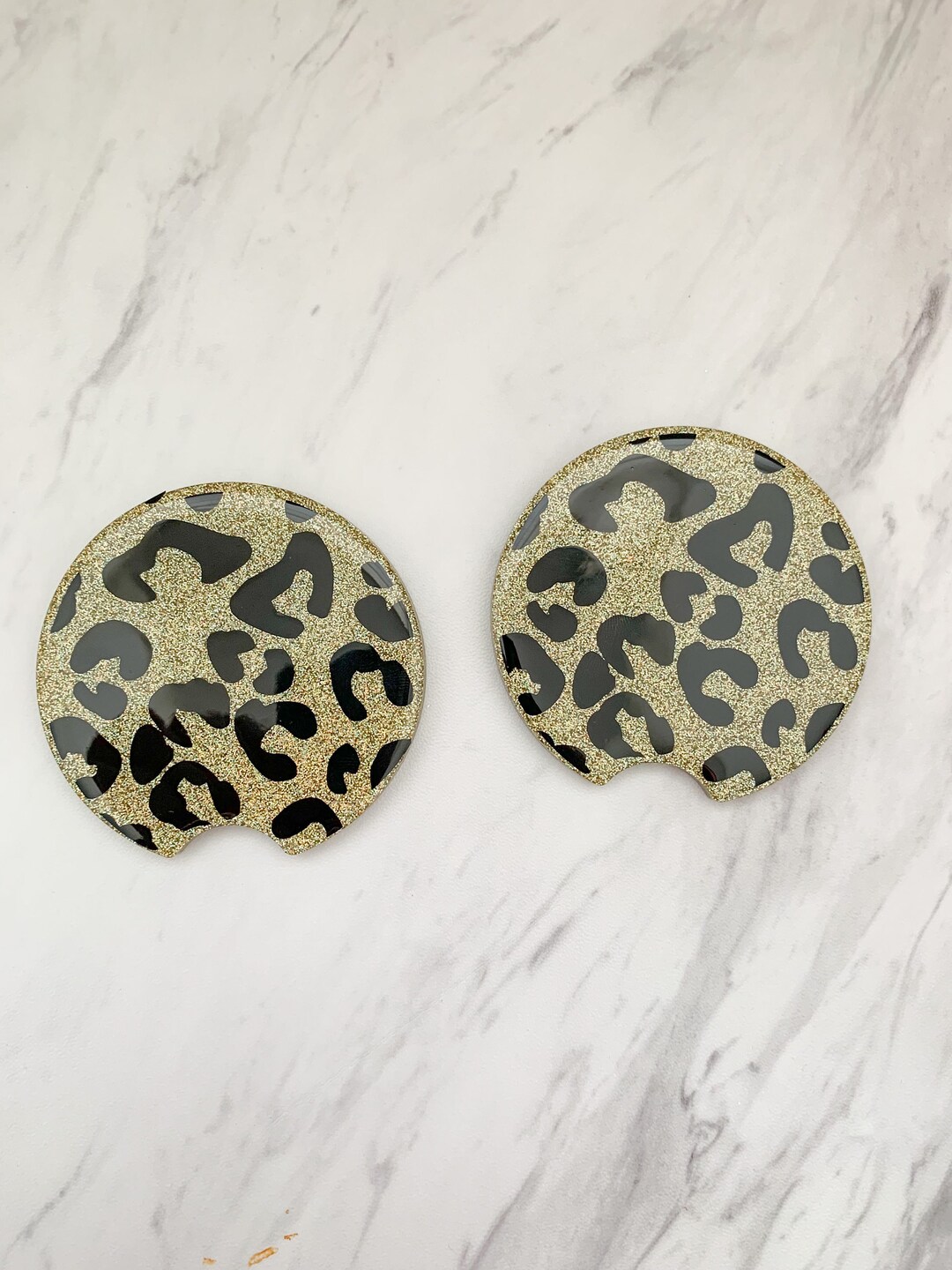 Glitter Cheetah Print Car Coasters - Etsy