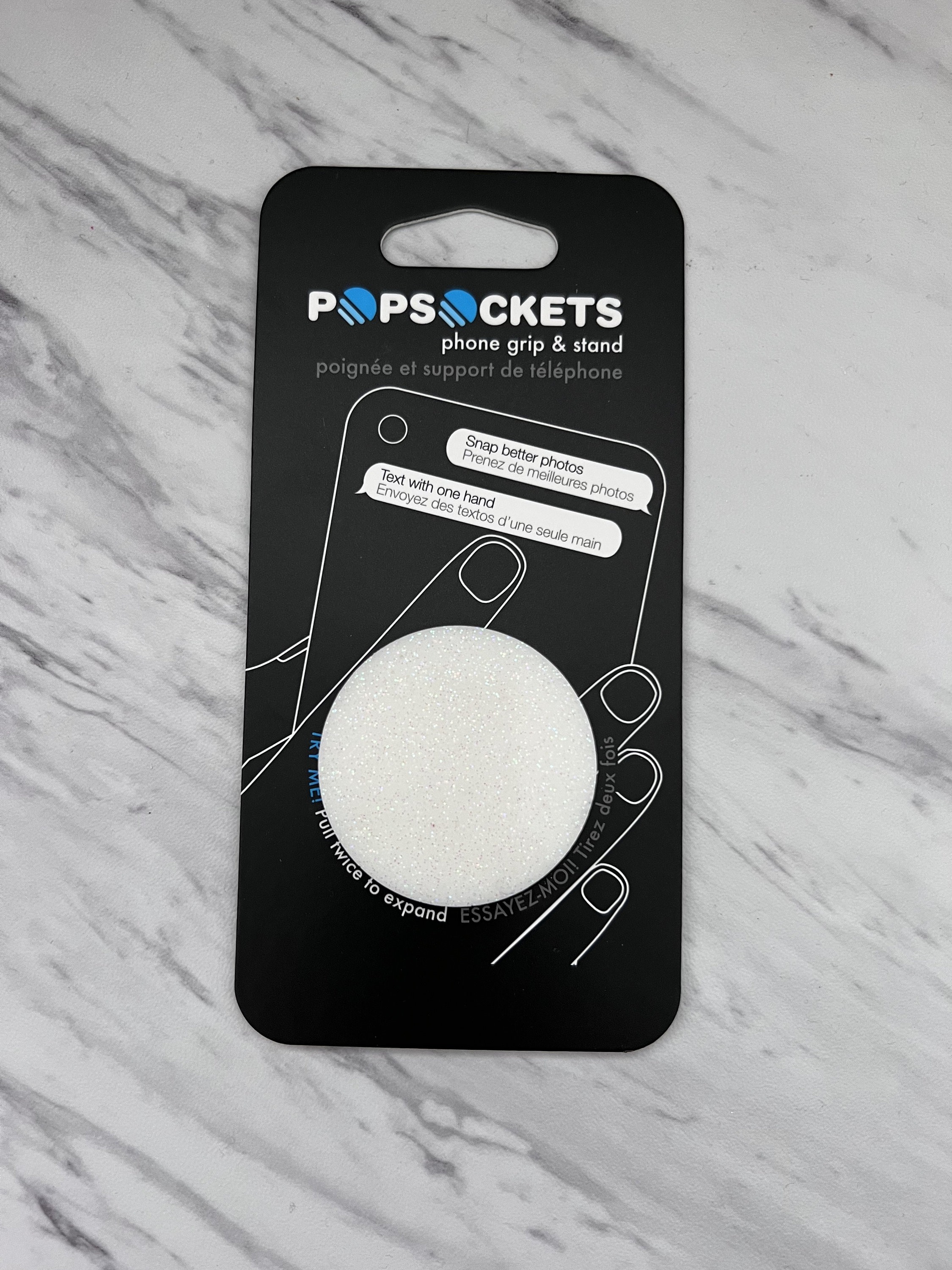 White Glitter Phone Stand - Etsy
