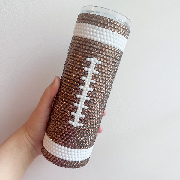 Football Tumbler With Rhinestones - Etsy