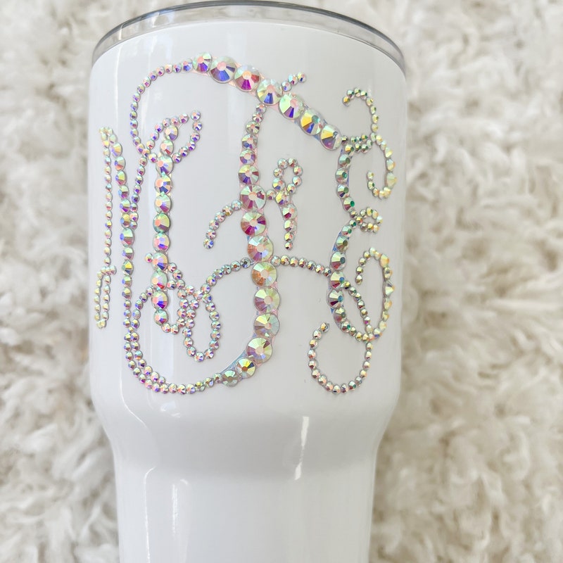Rhinestone Monogram - Etsy