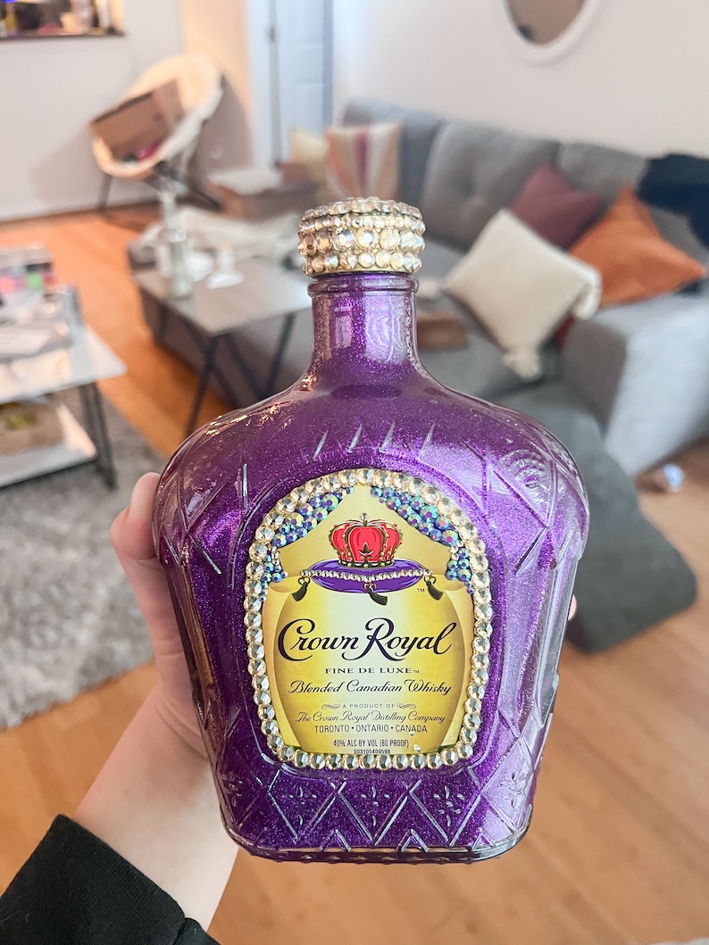 Decorated Crown Royal Bottle (empty) - Etsy