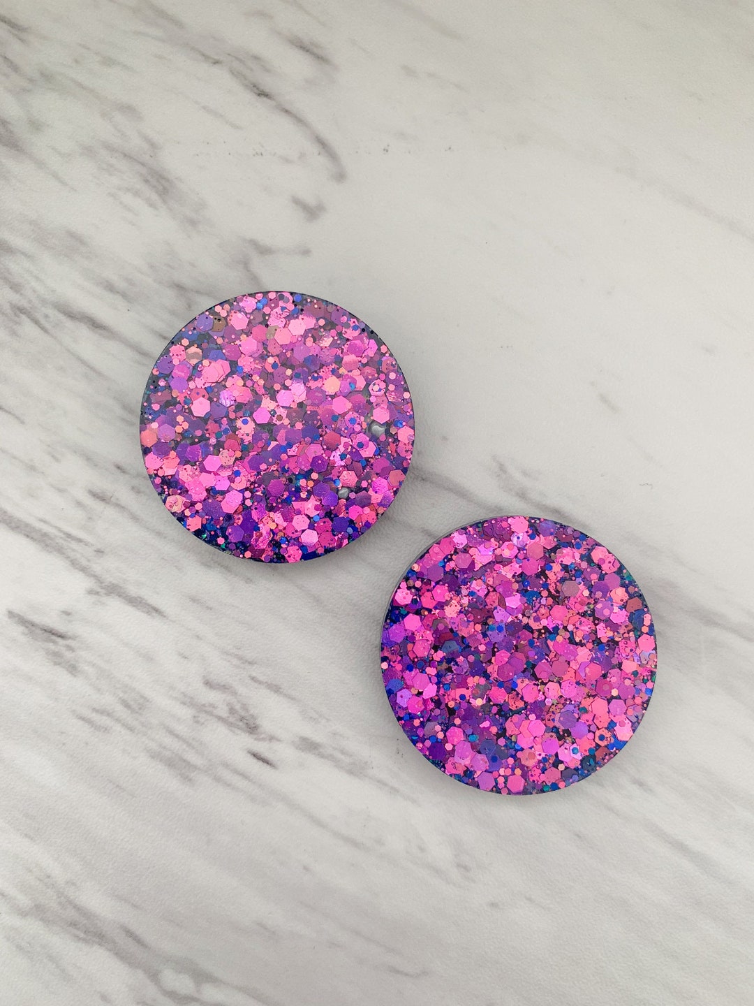 Purple & Blue Iridescent Glitter Phone Stand - Etsy