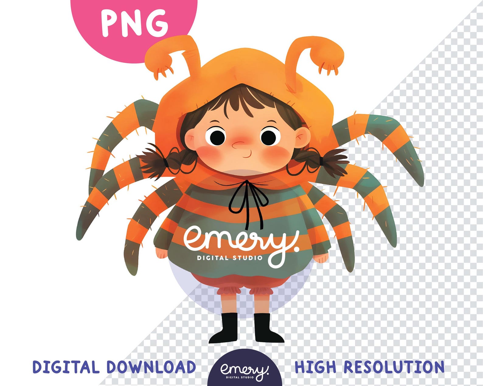 Cute Halloween Clipart, Halloween Kids Clipart, Cartoon Kids Halloween ...