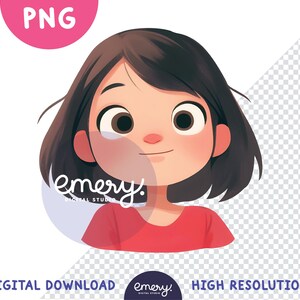 Cute Little Girl With Different Emotions, PNG Clip Art, Kids Emotion ...